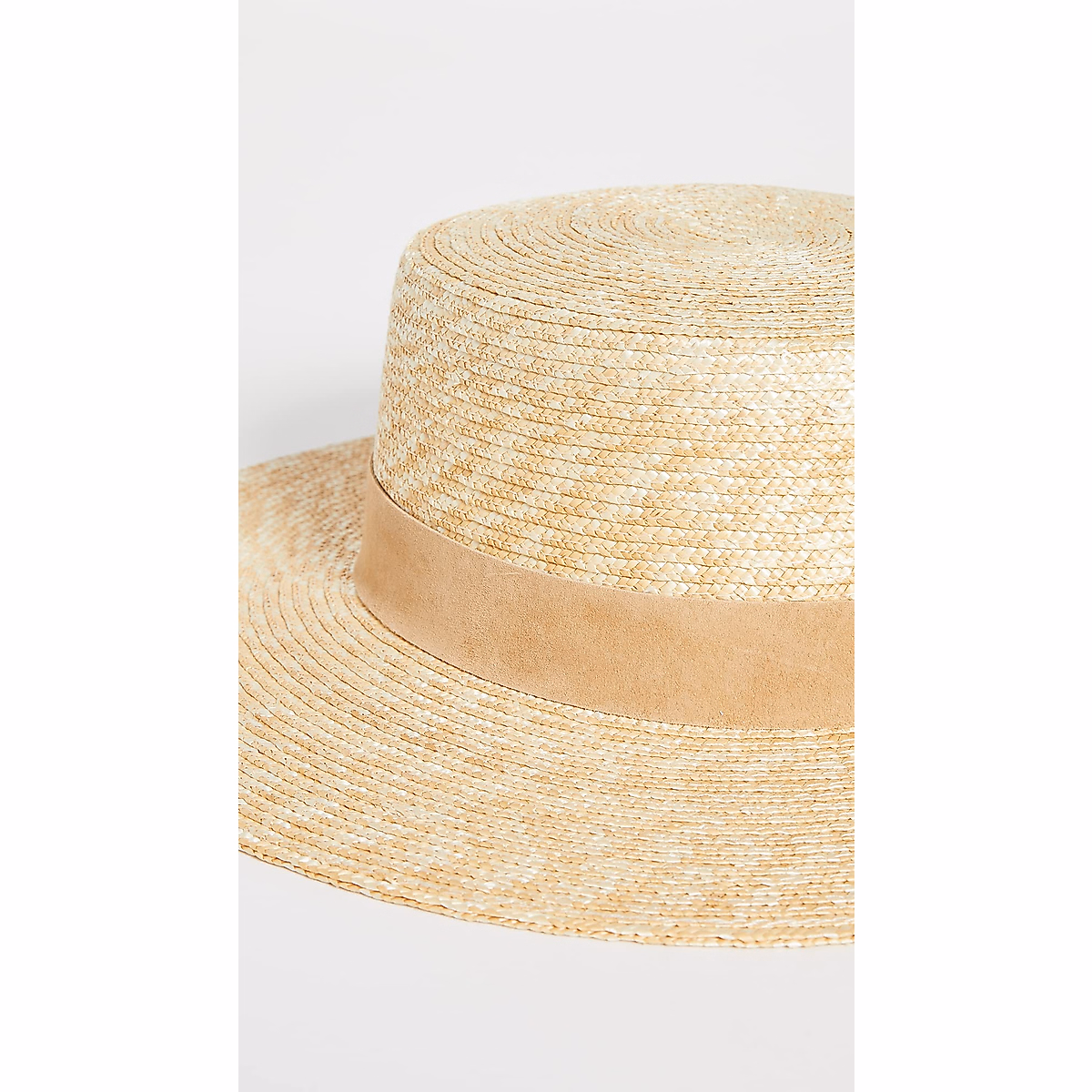 Lack of Color Women's The Spencer Boater - Suede, Natural/Camel, Tan, L