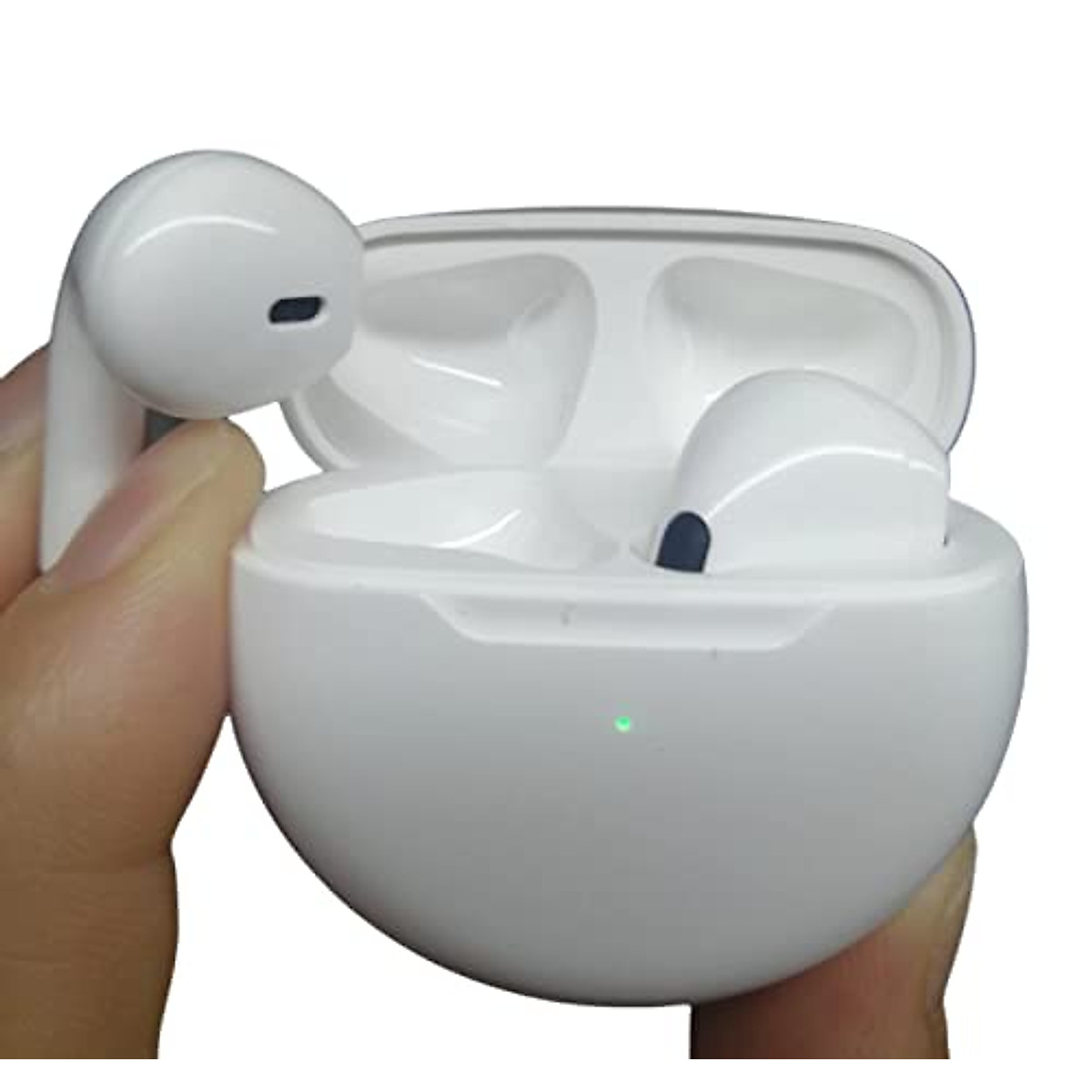 Earbuds, Bluetooth in-Ear Headphones, Immersive Bass Sound, Earphones with Mini Charging Case, Mic, Waterproof for Sport, Work, Travel. Compatible with iPhone/Android/Samsung/PC (White)