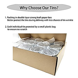 PMCDS2G 24PCS Candle Tins 8oz for Candle Making - Natural Silver, Candle Making Supplies