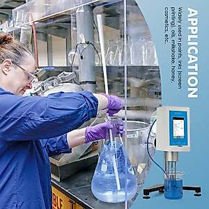 Bonvoisin Digital Rotary Viscometer 10-2,000,000mPa.S Touch Screen Viscosity Meter with 4 Rotors and Temperature Probe ±1% Accuracy 100-240V (NDJ-8T)…
