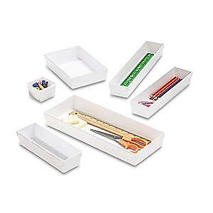 Rubbermaid, White Drawer Organizer, 3 by 3 by 2-Inch, 3-inch by 3-inch