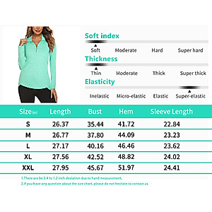 Koscacy V Neck Top Women, Golf Tennis Shirt Breathable Zipper Running Workout Outdoor Tops Yoga Biking Daily Casual Wear Aline Soft Shirts Green XX-Large