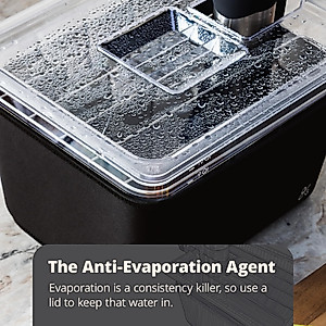 Greater Goods Sous Vide Container 12 Qt with Stainless Steel Rack, Insulation Sleeve, and Lid, (Onyx Black)