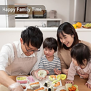 Spam Musubi Mold Rice Ball Maker Onigiri Kit - 7 Pcs Onigiri Mold Set with Luncheon Meat Cheese Egg Butter Cutter Slicer and Rice Paddle - Easy To Use Premium Quality Rice Mold Maker