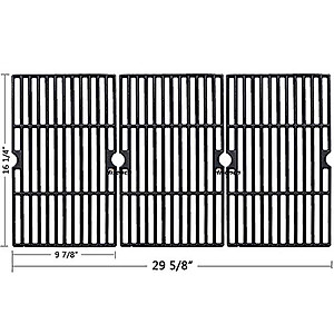 Hisencn 57 Inch Heavy Duty Gas Grill Cover and Grill Heat Plates Cooking Grid for DynaGlo DGF510SBP, DGF510SSP, DGF510SSP-D