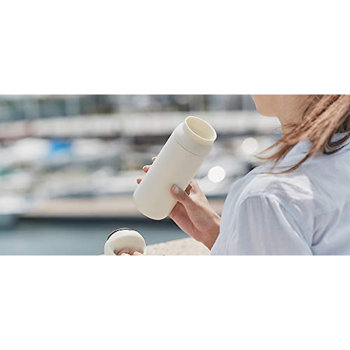 Kinto 21091 Day Off Stainless Steel Tumbler, 16.9 fl oz (500 ml), White