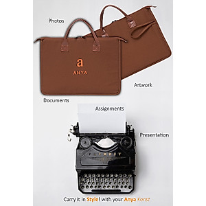Art Portfolio bag, artist carrying bag, storage bag for artwork, posters with zipper and handles, light weight art bag for professionals, students. Anya Konst