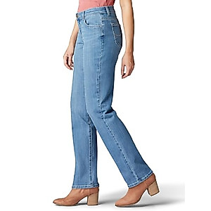 Lee Women's Relaxed Fit Straight Leg Jean, Inspire Blue, 12 Medium