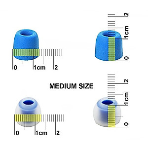 8pcs (BLMF-CLBL)- Medium (M) Premium Memory Foam and Silicone Replacement Eartips Earbuds Compatible with Jaybird X4, X3, Freedom F5 and Jaybird RUN In Ear Earphones Headphones