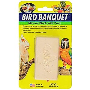 Zoo Med Bird Banquet Mineral Block With Fruit