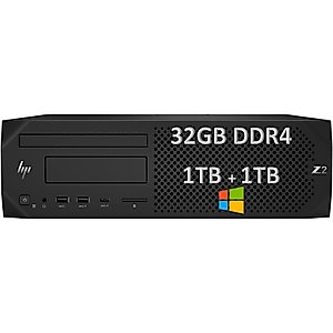 HP Z2 G4 SFF Small Form Factor Workstation Intel Core i5-8500 32GB RAM 1TB PCle SSD + 1TB HDD Windows 10 Pro
