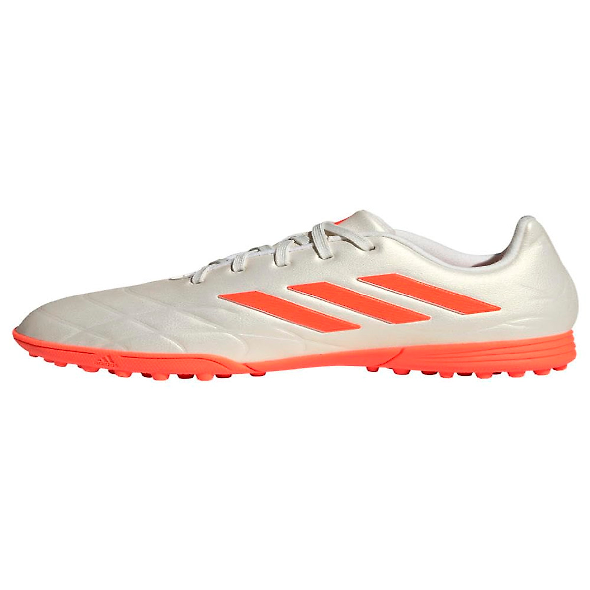 adidas Copa Pure.3 Turf Football Shoe, Off White/Team Solar Orange/Off White, 13.5 US Unisex Little Kid