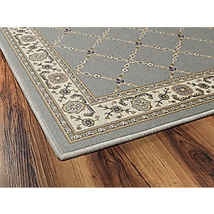 Brumlow MILLS Premier Traditional Floral Print Pattern Home Indoor Area Rug for Living Room Decor, Dining, Kitchen or Bedroom, 20" x 34", Mineral Blue