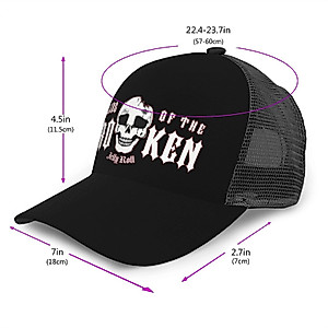 Jelly Rapper Singer Roll Adjustable Baseball Cap Comfortable Men's Mesh Fishing Hat Snapback Trucker Hat Comfort Suitable for Sports Such as Running Trucker Baseball Hats Black