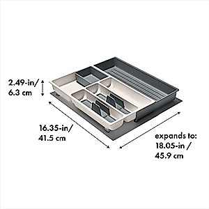 OXO Good Grips Kitchen Drawer Organizer, Expandable Utensil, White