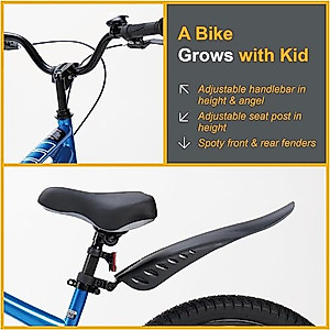 RoyalBaby Freestyle Kids Bike 20 Inch Wheel Bicycle Teens BMX with Dual Hand Brakes Kickstand Boys Girls Ages 6-10 Years, Pink