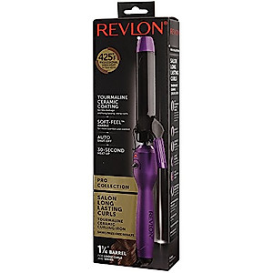 Revlon Tourmaline + Ceramic Curling Iron | Boost Shine, Guards Against Heat Damage (1-1/4 in)