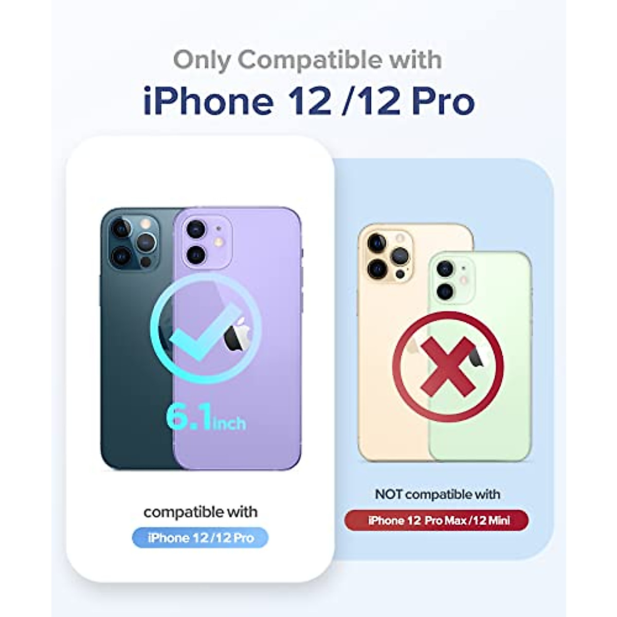 BERFY for iPhone 12 Case and iPhone 12 Pro Case Glitter, with 2X Screen Protector & 2X Camera Protector, [Non-Yellowing] Sparkly Crystal Shockproof Bumper Phone Case for Women Girls 6.1",Glitter Clear