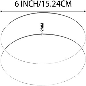 Frosted Acrylic Cake Circle, Blank Disc for D.I.Y - 6 Inch Diameter Acrylic Round Disc, Perfect for Cake Decorating Vinyl Craft Project - 6 Inch Multipurpose Plexiglass (3 Units)