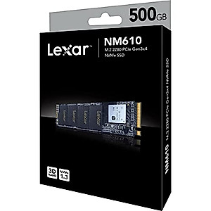 Lexar NM610 M.2 2280 PCIe Gen3x4 NVMe 500GB Solid-State Drive (LNM610-500RBNA)