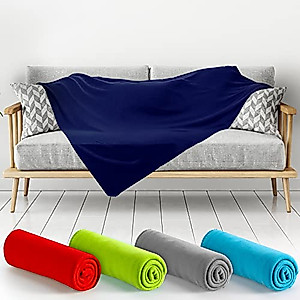 24 Pack Bulk Fleece Throw Blankets Solid Color Warm Fleece Blankets Lightweight Polar Fleece Blanket Soft Solid Polyester Sofa Blankets for Home Dorm Bed Sofa, 50 x 60 Inch (Vivid Colors)
