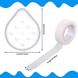 Spnico 5 Pieces Plastic Eye Clear Ventilated Eye Transparent Hole Eye Coverings with Gentle Paper Tape Breathable Eye Protections Care Supplies for Adults to Prevent Sand Gravel