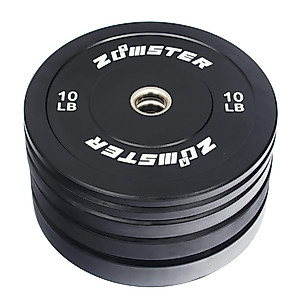 10LB 25LB 45LB Bumper Plate Olympic Weight Plate Bumper Weight Plate with Steel Insert (160LB Weight Set)