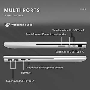 HP Envy 17.3" FHD IPS Touchscreen Laptop, Intel Core i7-1260P, 64GB RAM, 4TB PCIe SSD, Backlit Keyboard, Intel Iris Xe Graphics, 5MP IR Camera, Win 11 Pro, Silver, 32GB Hotface USB Card