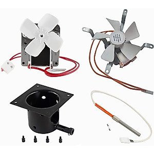 Auger Motor, Grill Induction Fan, Fire Burn Pot and Hot Rod Ignitor Kit,BBQ Grill Replacement kit for Pit Boss and Traeger Wood Pellet Grill Parts,with Screws and Fuse