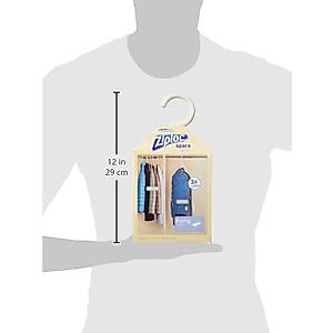 Ziploc Hanging Space Bag Clothes Vacuum Sealer Storage Bags for Home and Closet Organization, 1 Bag Total