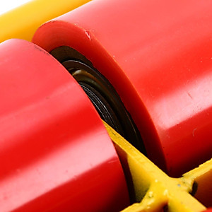 YaeTek Industrial Machinery Mover 13200 lbs 6 Tons Machinery Skate Dolly with 4 Rollers Cap 360 Degree Rotation (Yellow)