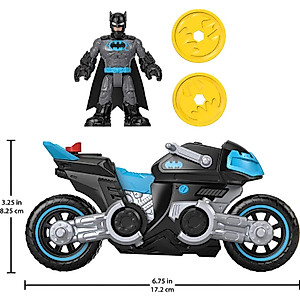 Fisher-Price Imaginext DC Super Friends Batman Toy Bat-Tech Batcycle Vehicle & Figure Set for Preschool Pretend Play Kids Ages 3+ Years