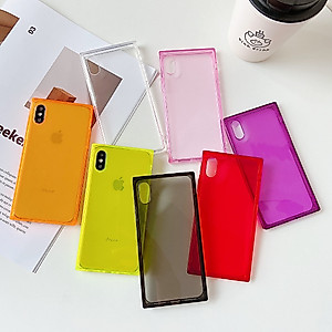 Cocomii - Rectangle Case Compatible with iPhone XR - Clear Transparent, Show Beauty, Women Girls Men, Protective Phone Case for iPhone XR 6.1 inch, Neon Yellow