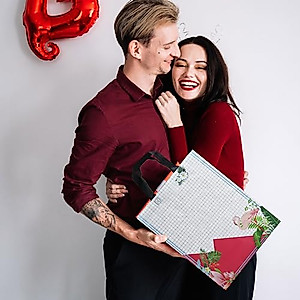 Reusable Gift Bags Set of 10 Different Patterns, Laminated Bags, Waterproof Daily Shopping Bags with handles, Portable Grocery Bags for Shopping, Food, Trips, Picnics, Party Favor, Father's Day