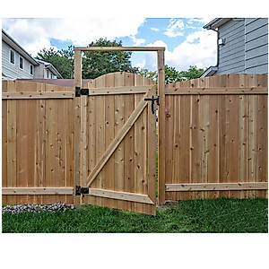 3.5 inch Heavy Duty Gate Hinges 2 Pack, Extra Thickness Black Iron Door Hinges for Shed Barn Wood Fence Gate (Screws Included)