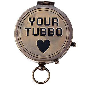 FYNJREX Your Tommy and Your Tubbo Compass 2 Brass Engraved Compasses Your Tubbo Compass Camping Compass,TommyInnit, Boating Compass, Gift Compass, Graduation Day Gifts,Couple