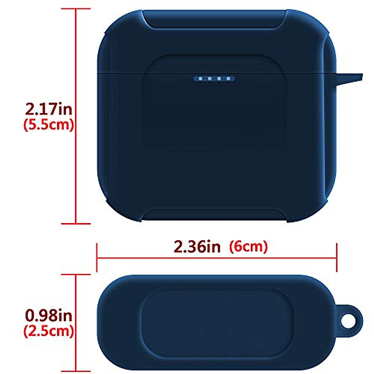 Geekria Silicone Case Cover Compatible with Skullcandy Indy Evo True Wireless Earbuds Protective Charger Carrying Case, Wireless Earphones Skin Cover with Keychain Hook, Charging Port Accessible.