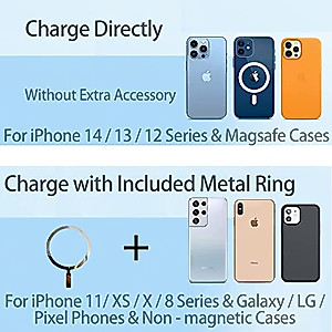 Magnetic Charger Car Vent Mount, UTOO Strong Snap Phone Holder, Easy to Intall, Fast Wireless Charge for iPhone 12 iPhone 13 iPhone 14 Series