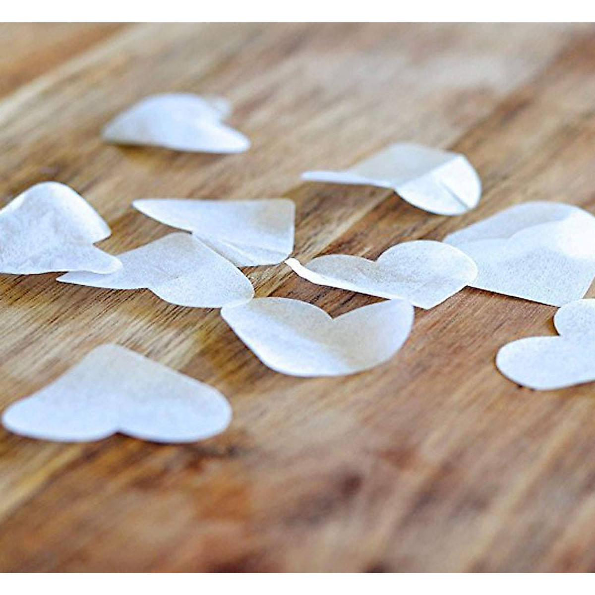 White Tissue Paper Heart Confetti 1 inch Biodegradable Confetti Paper for Wedding Party Filled Balloon or Table Decor Pack of 4000