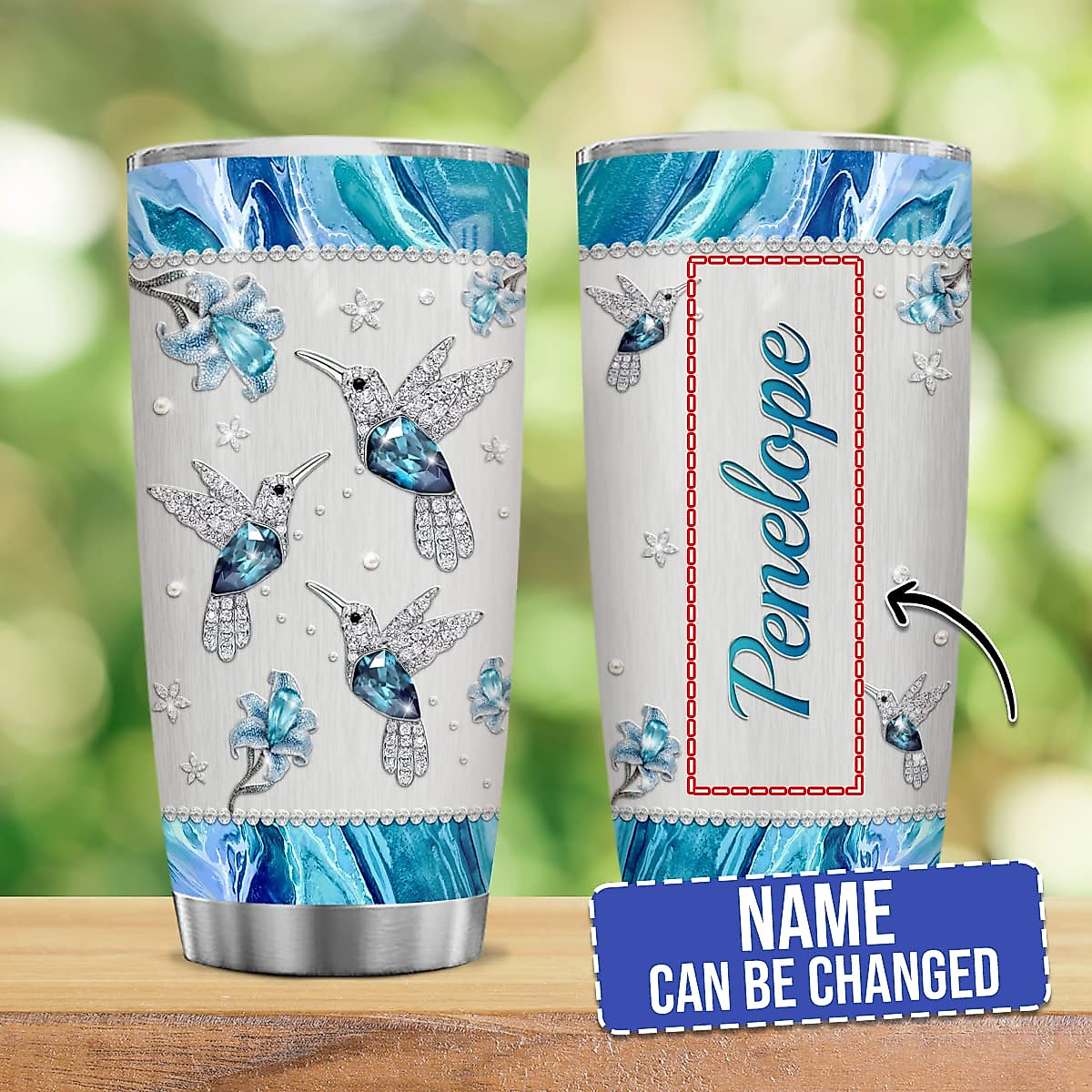 Wassmin Hummingbird Tumbler Personalized Gifts For Women Girls Lady Jewelry Drawings Style Tumblers Stainless Steel Insulated Coffee Travel Mug Stuff Birthday Christmas Cup Spirit Gift