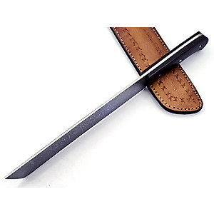 UK UNIQUE SHARP KNIVES BK-782 Handmade Stainless steel 15Inches Full Tang Hunting Knife - Beautiful Wenge Wood Handle