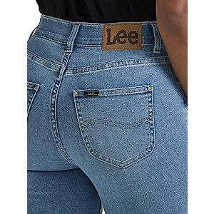 Lee Women's Ultra Lux Comfort with Flex Motion Skinny Leg Jean with Ever Fit, Sugar Cloud, 8 Short