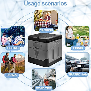 Portable Toilet for Camping Folding Portable Toilet for Adults Waterproof Camping Toilet with Carry Bag and Disposable Toilet Seat for Camping Hiking Outdoor Boating Car Long Trips Storage