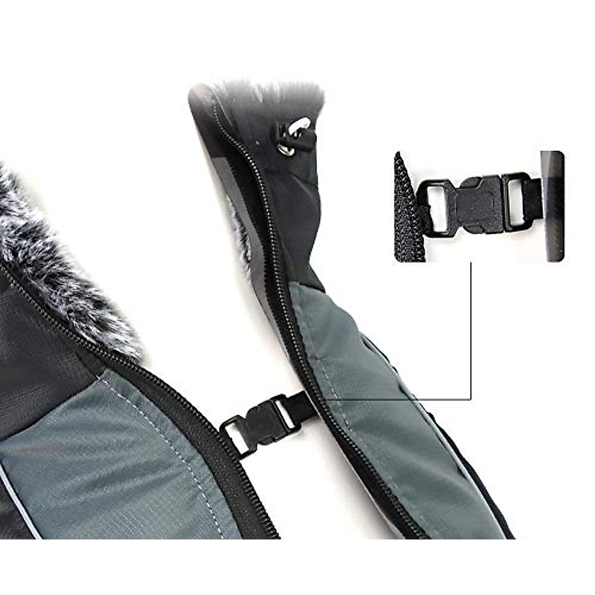 Pet Clothes, Large Dog Coats with Reflective Waterproof Dog Jacket Warm Cold Weather Costume for Medium Large Dogs (XL:White)