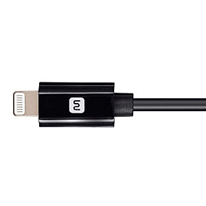Monoprice Lightning to USB-C Charging Cable - Apple MFi Certified, 1.5 Feet, Black - Essential Series