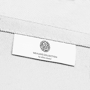 [2 Pack] 120" Round Premium Tablecloths for Wedding | Banquet | Restaurant | 200 GSM Washable Fabric Table Cloth | White