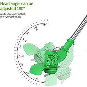 NANDAN 21V Cordless Grass Trimmer,Electric Trimmer/Edger Cutting Width 30CM with Plastic and Metal Blades Grass Brush Cutter Kit Pruning Cutter Garden Tools
