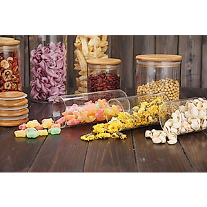 Bonwete Food Storage Containers Cereal Dry Food Storage Container with Bamboo Lid