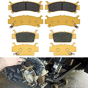 For 2016-2021 Honda Pioneer 1000/2016-2021 Honda Pioneer 1000-5/2019-2021 Honda Talon 1000R and 1000X - Replaces 06451-HL4-A01 Front and Rear Ceramic Disc Metal Heavy Duty Brake Pads (4 Sets)