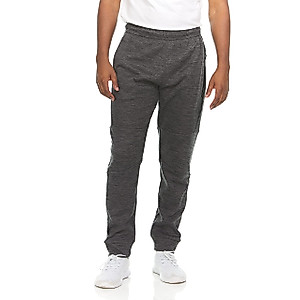 Spalding Mens Performance Fleece Jogger Pant, Black Spaced Dye, L